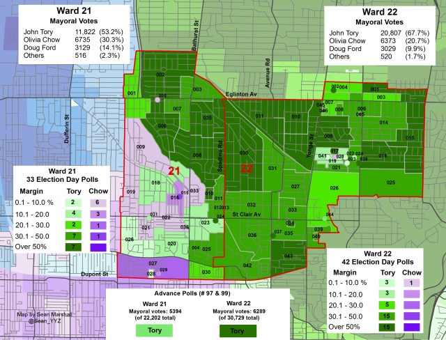 Mapping the 2014 Toronto election: Wards 21, 22, and 25 – Sean Marshall