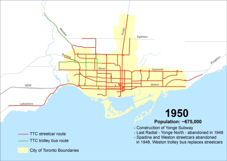Mapping Toronto’s street railways in the TTC era (1921-2016) – Sean ...