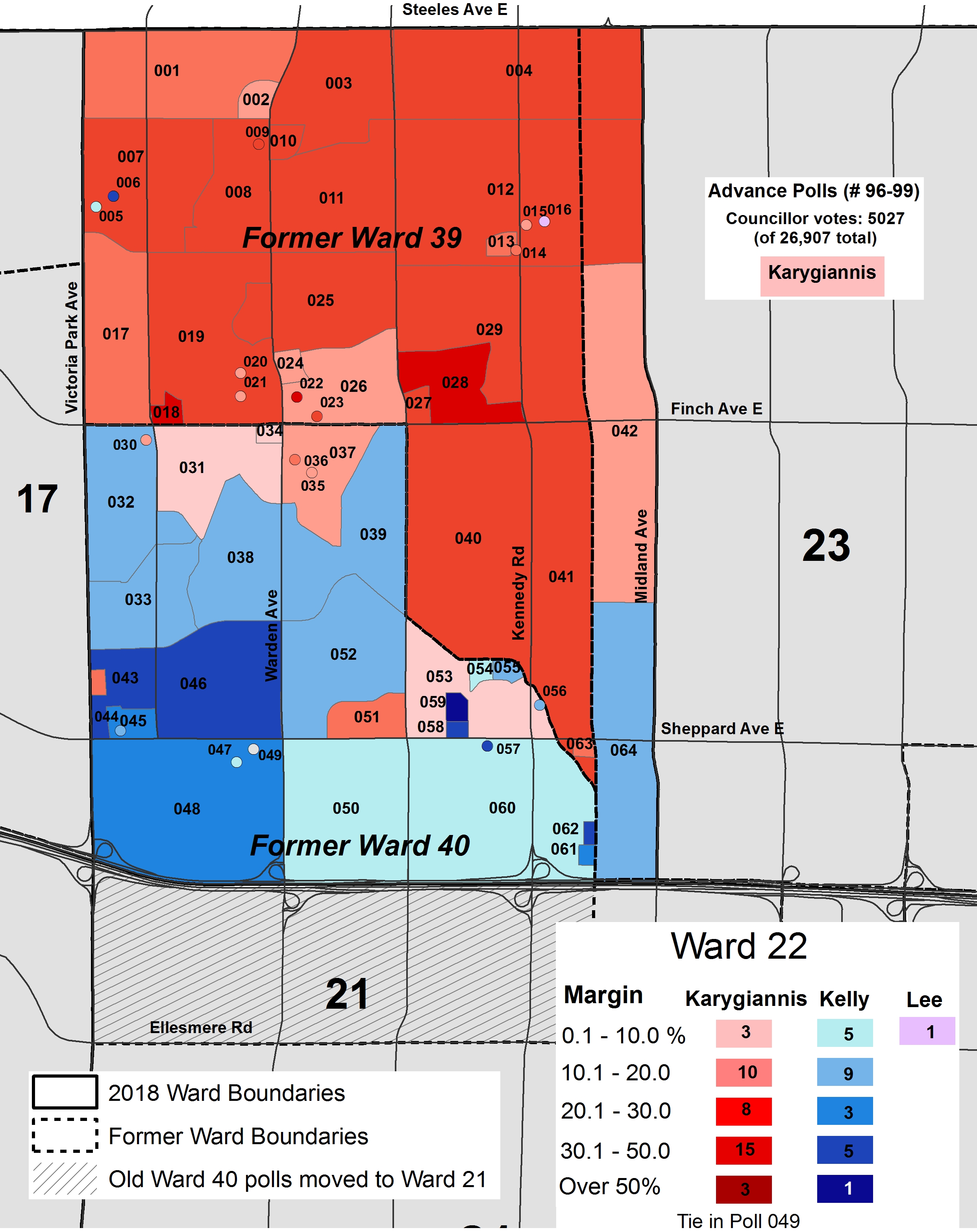 Mapping the council races in Ward 22 – Scarborough-Agincourt and Ward ...