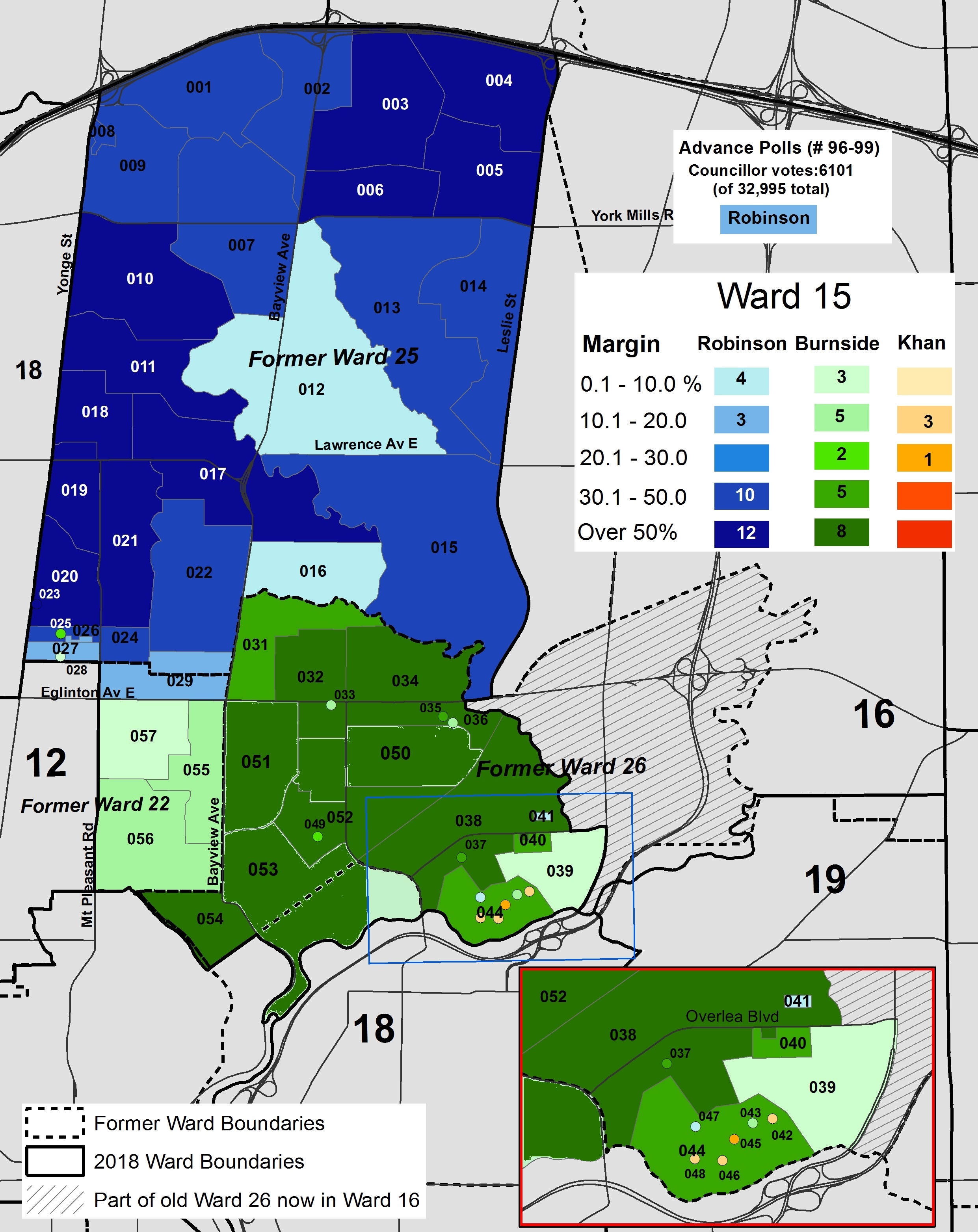 Mapping the results in Ward 15 – Don Valley West and Ward 16 – Don ...