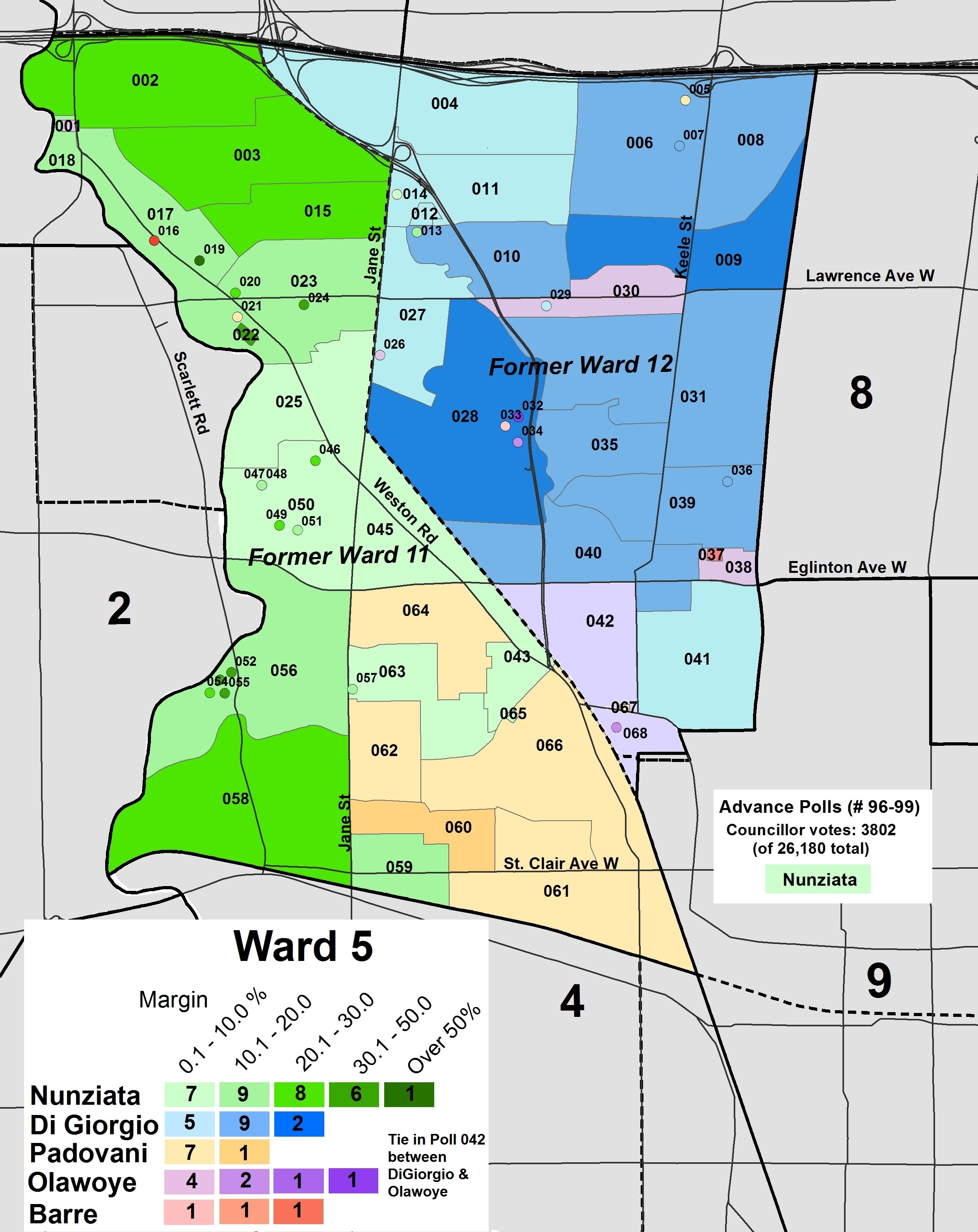 Mapping the results of the election in Ward 5 – York South-Weston ...
