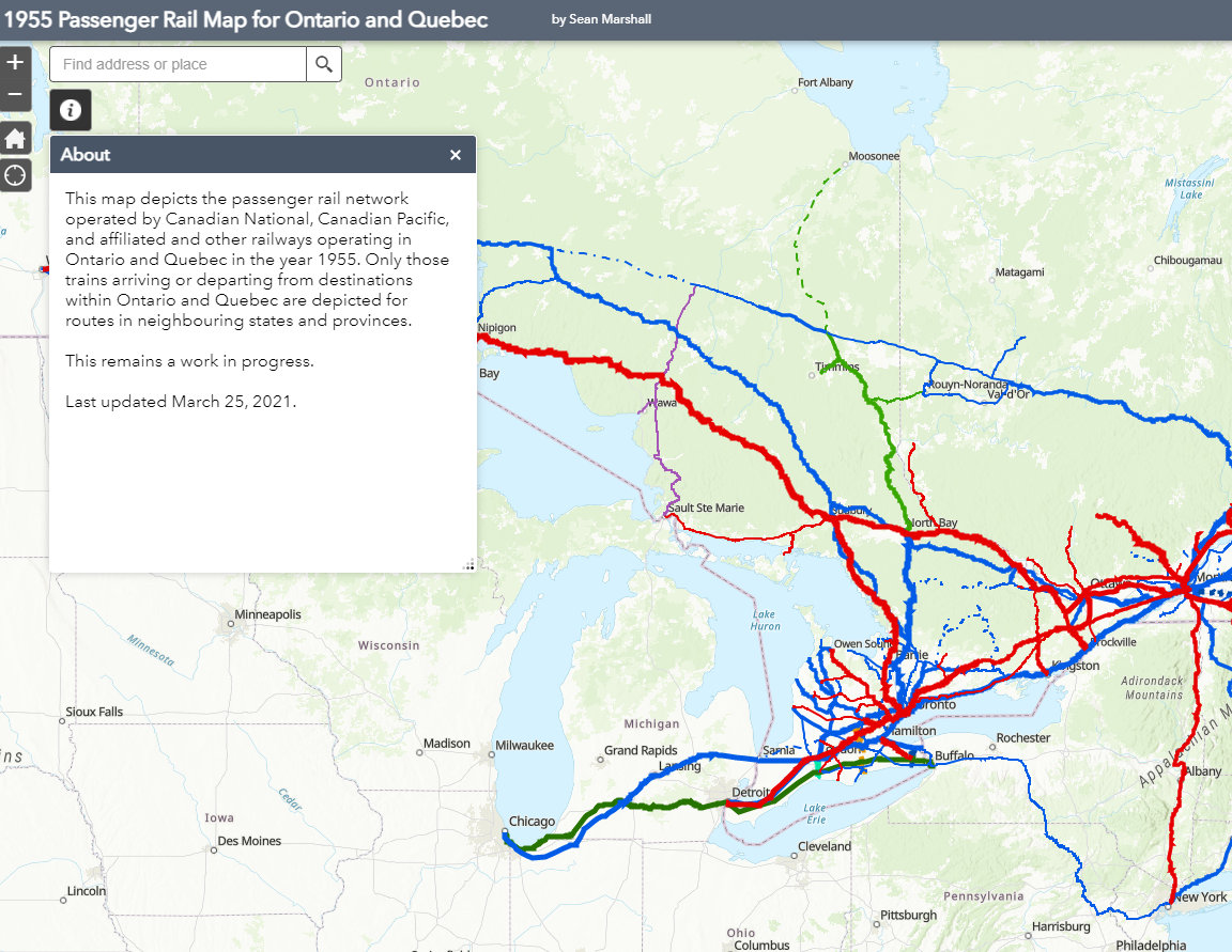 What Canadian passenger rail looked like in 1955 – Sean Marshall