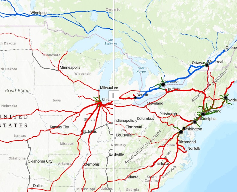 Changing tracks: passenger rail in 1980 and 2024 – Sean Marshall